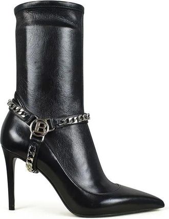 Balmain Stiefel - Black Leather Ankle Boots - Gr. 41 (EU) - in Schwarz - f&uuml;r Damen