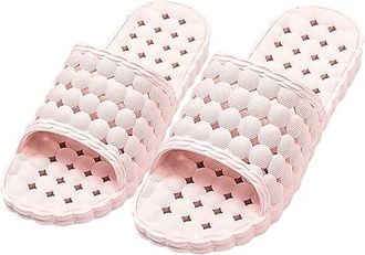 Frcolor Pantoufle Été Creuse Et Drainante Antidérapante Pour Salle De Bain Pantoufles De Maison Simples Et Rose