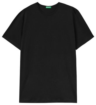 Benetton Herren 3p7xu1058 T-Shirt, Schwarz, Medium