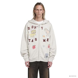 Miharayasuhiro Kids Doodle Zip-Up Hoodie