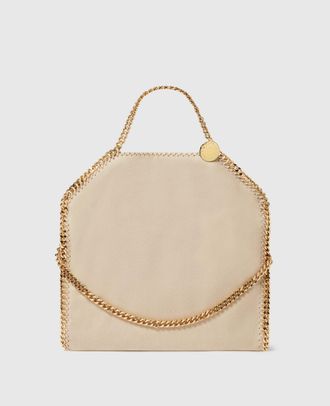 Stella McCartney Falabella Fold-Over Tote Bag, Woman, Clotted Cream