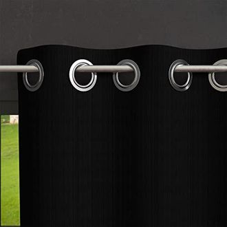 Soleil d'Ocre Sonne docre, Rideau Blackout ich Ösen 135x250 cm Bohem Schwarz, um Sonne Ocker