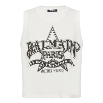 Balmain Western Tank Top - - Tops - Damen - Wei&szlig; - L