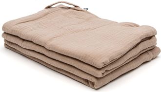 Von Herzen Musselin Geschirrtücher Geschirrhandtuch mit Aufhänger | 100% Baumwolle | 2er Set hochwertige Küchenhandtücher | ca. 50 x 70 cm | handgenäht (Beige)