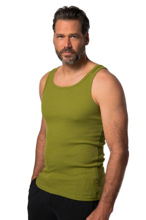 JP1880 Herren große Größen Übergrößen Menswear L-8XL JP1880 Tank Top, Unterhemd, Rippe, ärmellos, bis 8 XL grün 7XL 782617439-7XL