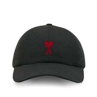 Ami Ami de Coeur Stickerei Cap - - Accessories - Damen - Schwarzk - ONE SIZE