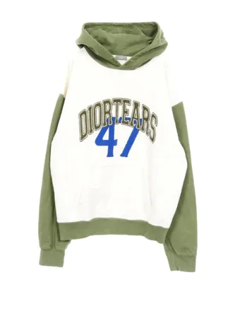 Dior hoodie x Denim Tears &agrave; logo (ann&eacute;es 2010) - Blanc