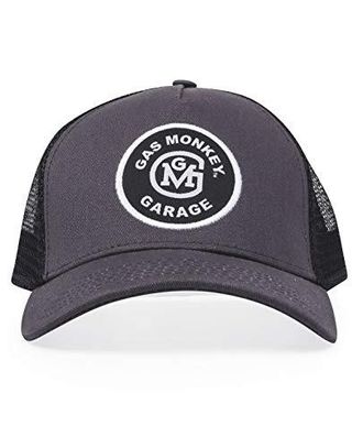 Gas Monkey Garage Cap Trucker Style Initial Logo Patch Grey