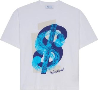&Eacute;tudes Studio Homme, Tops, Blanc, Taille: M Pop Art Dollar Sign T-Shirt