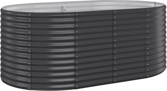 vidaXL Vidaxl - Lit sur&eacute;lev&eacute; de jardin Acier enduit de poudre Anthracite