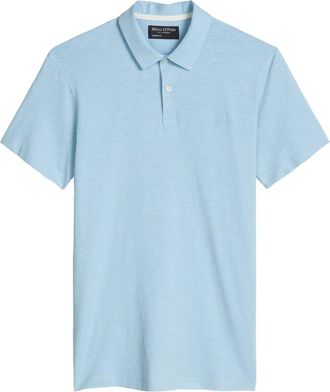Marc O'Polo Poloshirt aus softer Bio-Baumwolle mit Label-Stickerei, Shaped Fit in
