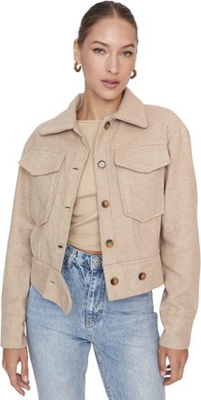 Trendyol Trendyol Womens Damen Regular Basic Plain Webstoff Jacke Coat, Camel, 34