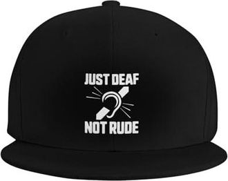 Generic Juste Sourd, Pas Femme Homme Casquette Hip Hop Respirant Strapback Cap Snapback Snapback Chapeau pour Adulte P&ecirc;che Sport