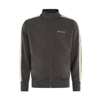 Palm Angels Homme, Sweatshirts et sweats &agrave; capuche, Gris, Taille: M Veste de Piste Classique Grise