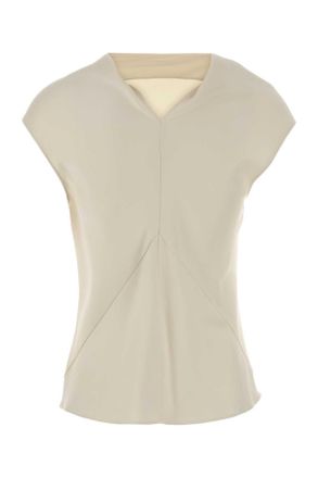 Alberta Ferretti Satin Viscose Blouse - Beige