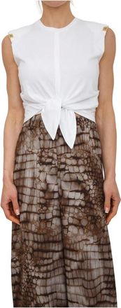 Elisabetta Franchi Femme, Tops, Blanc, Taille: 40 FR T-Shirt