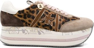 Premiata Sneakers mit Leopardenmuster - Braun