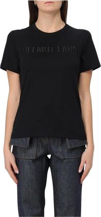 Helmut Lang Femme, Tops, Noir, Taille: 42 FR Tee-shirt Blanc avec Logo