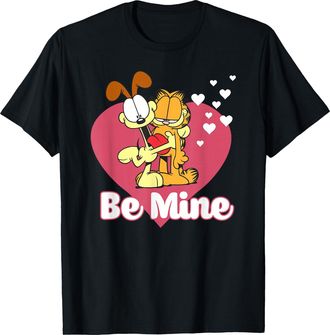 Garfield Valentines Day Be Mine Cute Heart Shaped Portrait T-Shirt