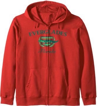 Trendy Apparel Everglades Florida Alligator Crest and Shield Kapuzenjacke