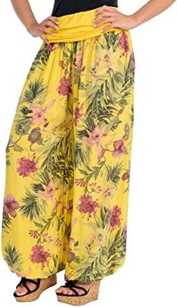 Malito more than fashion Malito - Pantalon sarouel pour femme - Imprimé floral - Pantalon bouffant respirant - Pantalon fin pour les loisirs et la plage - Pantalon Aladin 8939