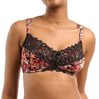 Sans Complexe Damen Ava Fantaisie 79sah14 Bügelloser Vollschalen BH, Imprime Floral Noir, 85C EU
