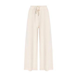 Jil Sander Weite Cashmere-Hosen mit Kordelzug - - Trousers - Damen - Beige - S