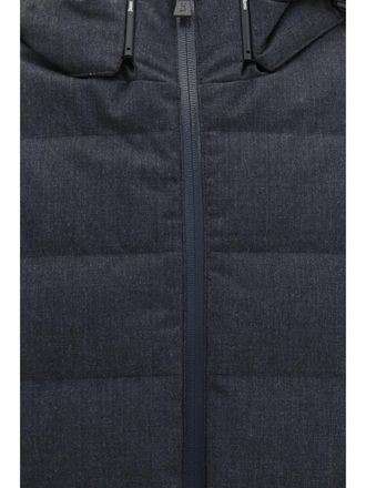 Herno Long Padded Hooded Down Jacket - Gray