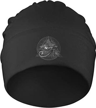 Generic Femme Homme Bonnet &Agrave; Revers LOEil DHoru &Eacute;gyptien Bonnet dhiver Doux Bonnets De Ski Chaud Bonnets Tricot&eacute; pour Quotidien Cyclisme Course