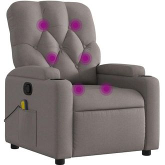 vidaXL Massagesessel Taupe Stoff - Vidaxl