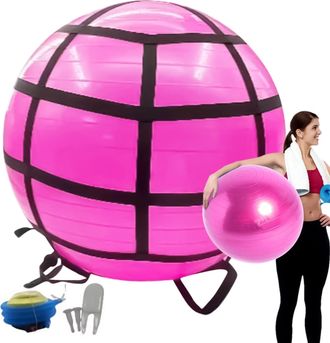 Generico Yoga-Ball | Fitnessball mit Luftpumpe | Anti-R&uuml;ckprall-Ball f&uuml;r Bauchkrafttraining, Pilates, Fitnessstudio zu Hause, Innen- und Au&szlig;enbereich