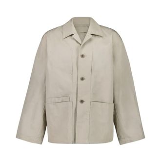 Christophe Lemaire Homme, Vestes, Beige, Taille: M Veste de travail Boxy en Beige Mastic