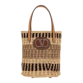 Valentino Garavani Femme, Sacs, Multicolore, Taille: ONE Size Sac seau en raphia brod&eacute;