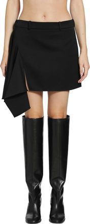 Givenchy Wool Slashed Mini Skirt