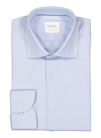 Fakts Herren Hemd blau Baumwoll-Stretch
