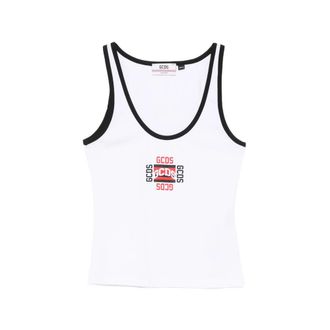 GCDS Logo-print Contrast-trim Tank Top