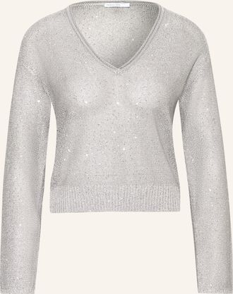 Patrizia Pepe Patrizia Pepe Pullover Mit Pailletten silber