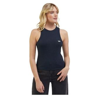 Lee D&eacute;bardeur c&ocirc;tel&eacute; T-Shirt, Noir, XL Femme