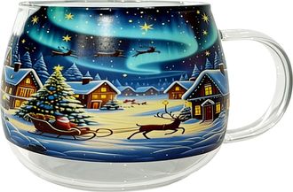 Generico Soblocking Clareer Weihnachts-Glasbecher - Feiertagsk&uuml;che, 300 ml, f&uuml;r Zuhause, Feste, f&uuml;r hei&szlig;e Milch