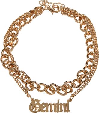 Urban Classics Unisex Fu&szlig;kettchen Zodiac Golden Anklet, Farbe gemini, Gr&ouml;&szlig;e L/XL