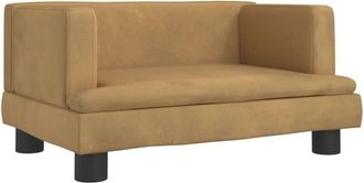 vidaXL Canapé pour enfants marron 60x40x30 cm velours Vidaxl