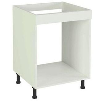 PEGANE Meuble bas de cuisine pour four coloris blanc - Hauteur 85 x Longueur 60 x profondeur 58 cm Pegane