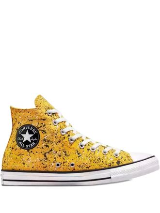 Converse baskets montantes Chuck Taylor All Star &agrave; motif &eacute;claboussure de peinture - Jaune