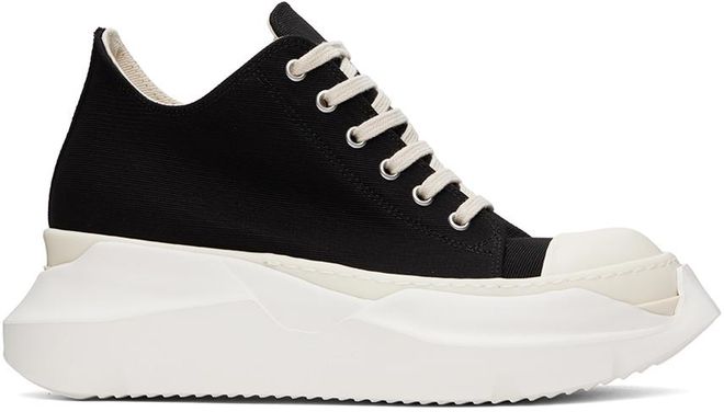 Rick Owens Rick Owens DRKSHDW Black Abstract Low Sneakers Rick Owens Rick Owens DRKSHDW Black Abstract Low Sneakers