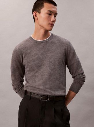 Calvin Klein Jeans Strickpullover LS 100% MERINO CREW 14GG Mit Rundhalsausschnitt, regular fit