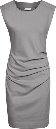 Kaffe Kleid India Damen Kleid Kurzarm Rundhals Cocktailkleid XXL, Grey Melange XXL
