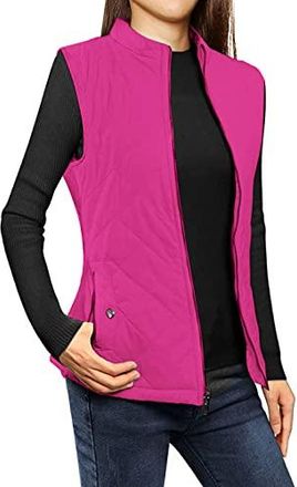 ORANDESIGNE Doudoune sans Manche Gilet Ultra L&eacute;g&egrave;re Veste Manteau Parka Blouson Zipp&eacute;e Hiver pour Femme Gilet Duvet Femme Chaud Doudoune sans Manche Col Montant A