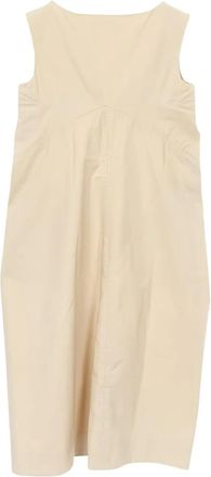 Jil Sander 2010s &auml;rmelloses Kleid mit V-Ausschnitt - Nude