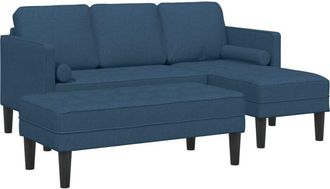 vidaXL Sofa Set 2 pcs Blau 173 x 131 x 67 cm Stoff Vidaxl