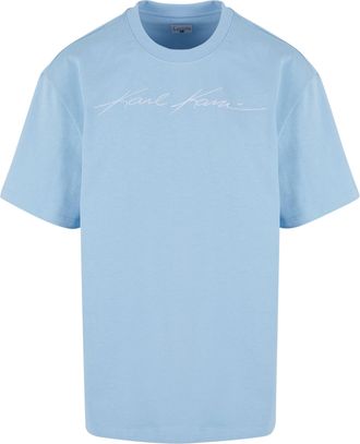 Karl Kani Herren KM241-059-4 Autograph Heavy Jersey Boxy Tee Light Blue, M